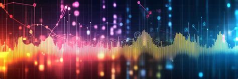 Dynamic Abstract Data Visualization Art Stock Illustration