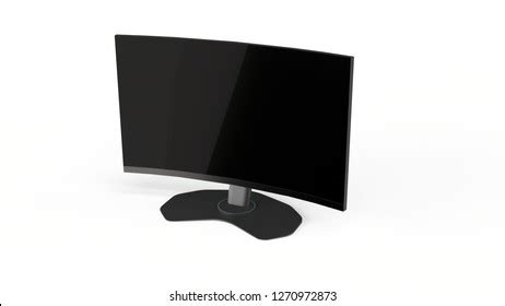 Modern Curved Display D Rendering Stock Illustration