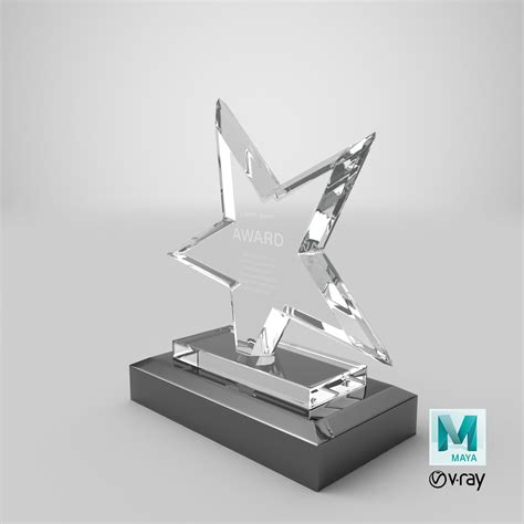 스타 글래스 어워드 트로피 3d 모델 29 3ds Blend C4d Fbx Ma Obj Max
