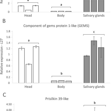 Rt Qpcr Tissue Specific Expression Analysis In D Noxia Of A Adhesive