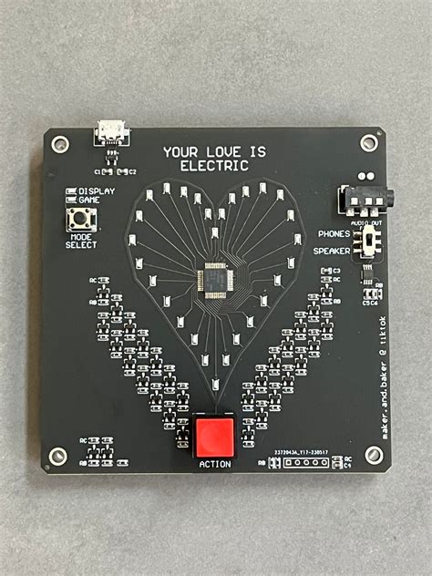 Customizable Circuit Board Arcade Game Your Love Is Electric Etsy