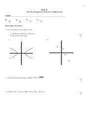 MCR U Introduction To Functions Assignment A Pdf MCR U Unit One Assignment Functions And