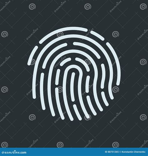 Fingerprint Recognition Icon Stock Vector Illustration Of Password Business 88751265