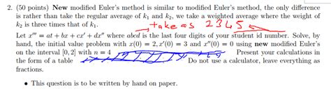 2 50 points new modified euler s method is