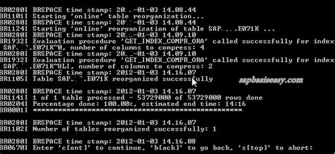 How To Do Table Index Compression Online Using Brspace Sap Basis Easy