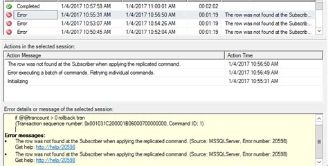 Sql Server Replication Source Mssqlserver Error Number 20598 Playing With Database Servers