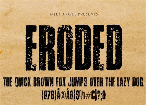 Eroded Font Download Fonts