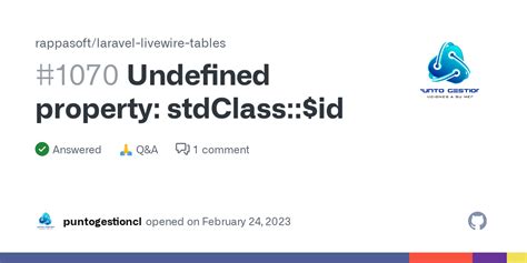 Undefined Property Stdclassid · Rappasoft Laravel Livewire Tables