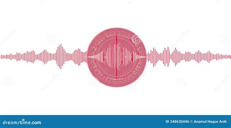 Sound Wave Visualization Demonstrating Audio Peaks And Troughs In Pink