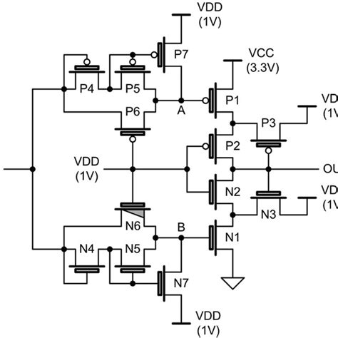 Whole Input Buffer With The Proposed Schmitt Trigger And Level Down Download Scientific Diagram