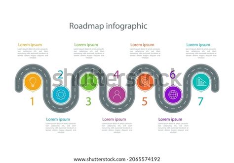 Road Map Infographic Creative Plan Design Stock Vector Royalty Free Shutterstock