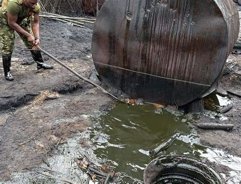 Anti Oil Theft Operations Troops Destroy Massive Illegal Refinery In