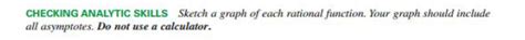 solved checking analytic skills sketch a graph of each