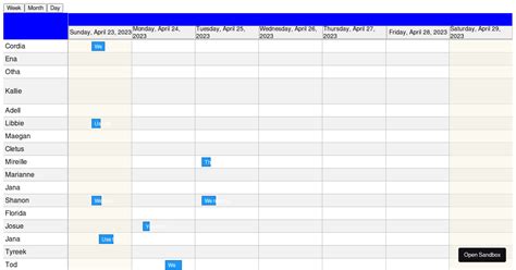 React Calendar Timeline Examples Codesandbox