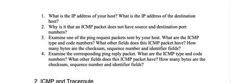 Solved Icmp Messages Generating By The Ping Program Icmp