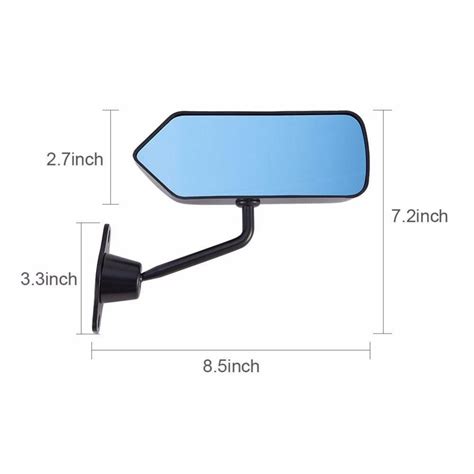 F1 Style Carbon Fiber Racing Side Mirrors Universal Jdm Fit Top Jdm