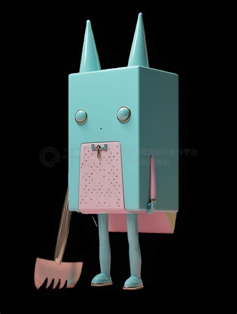 Ai数字艺术 模冢元宇宙架构师ip设计卡通3d渲染方形机器人手持铲子粉色平台插画 Ai立体元素免费下载 Png格式 2784像素 编号71450275 千图网