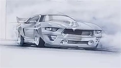 How To Draw Car Mustang
