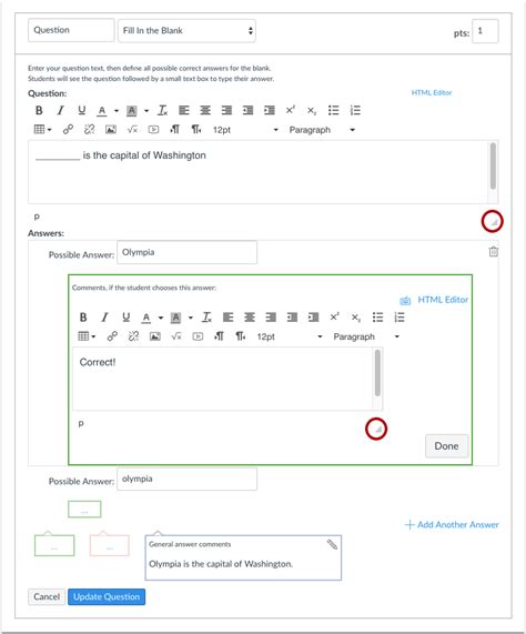 How Do I Create A Fill In The Blank Quiz Question Bearface