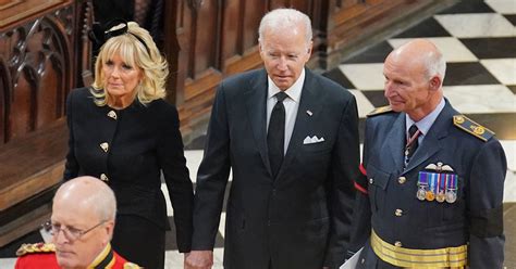 Photo Of Joe And Jill Biden Holding Hands At Queen Elizabeths Funeral