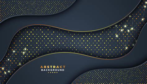 Dark Abstract Background With Wavy Overlap Layers Vector Art At Vecteezy