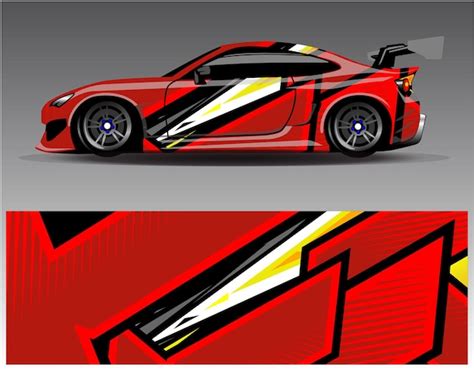 차량 랠리 경주 모험 및 자동차 경주를 위한 그래픽 추상 줄무늬 경주 배경 디자인 프리미엄 벡터