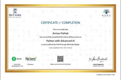 Avinav Pathak On Linkedin Proudshobhitian Pythonwithadvancedai