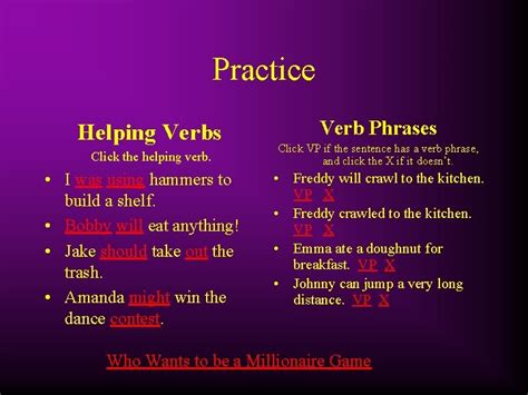 Helping Verbs And Verb Phrases Definitions A Verb