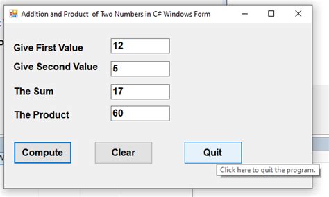 Free Programming Source Codes And Computer Programming Tutorials Addition And Product Of Two