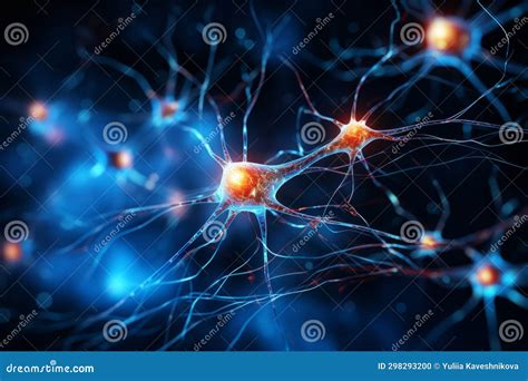 Neuron Cells Neural Network Under Microscope Neuro Research Science Brain Signal Information
