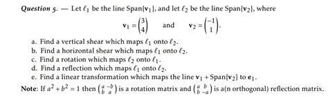 Let â‚¬1 Be The Line Spanv1 And Let â‚¬2 Be The Line Spanv2 Where V2