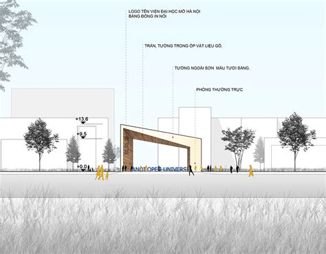 HOU University Gate On Behance Compound Wall Gate Design Gate Wall Design Entrance Design