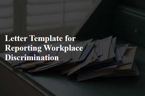 Letter Template For Reporting Workplace Discrimination Free Samples In Pdf Letterin