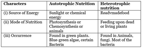 Different Types Of Life Processes And Nutrition Class 10 Notes Edurev