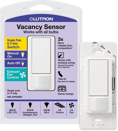 Lutron Maestro Vacancy Motion Sensor Light Switch For