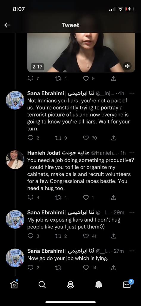 ثنا ابراهیمی Sana Ebrahimi On Twitter Since She Is Accusing Me Of Harassing Her And Hj I
