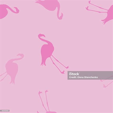 원활한 플라밍고 패턴 벡터 일러스트레이션 핑크 플라밍고 무늬 핑크 배경입니다 여름 배경 화면 배경 만화 벡터 일러스트 레이션