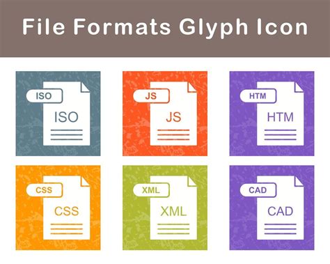 File Formats Vector Icon Set 20939161 Vector Art At Vecteezy