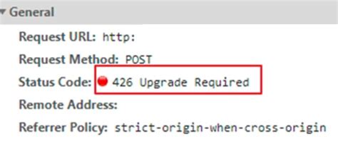 بررسی کد وضعیت 426 Upgrade Required