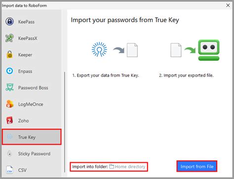 How To Export From True Key And Import Into Roboform Roboform Help Center