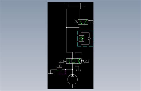 差动连接快速运动回路autocad 2004模型图纸免费下载 懒石网