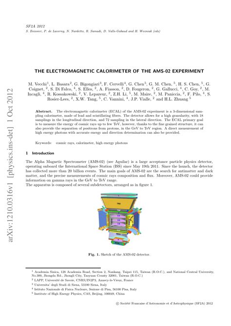 Pdf The Electromagnetic Calorimeter Of The Ams 02 Experiment