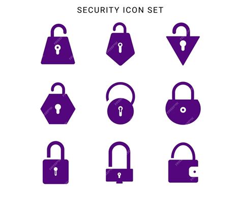 Premium Vector Security Lock Icon Set For Safety Your Home