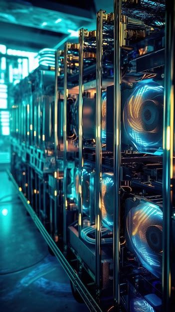 Premium AI Image Server Rack Inside Data Center