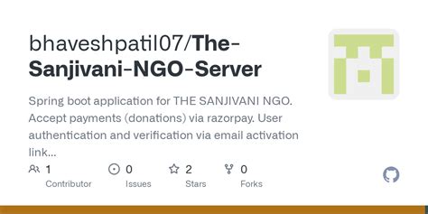 GitHub Bhaveshpatil07 The Sanjivani NGO Server Spring Boot
