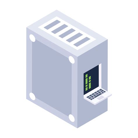 Computer Processing Unit Icon Of Cpu Server In Isometric Design Vector Art At Vecteezy