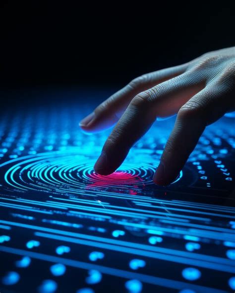 Computer Analyzing And Measuring Fingerprint On A Digital Surface For Accurate Identification