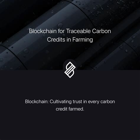Blockchain For Traceable Carbon Credits In Farming → Scenario