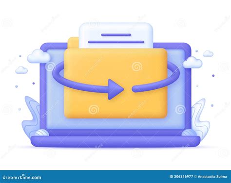 3d File Transfer Of Document In Folder Files Transferred Encrypted