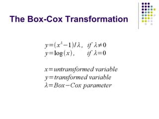 Estimation Of The Box Cox Transformation Parameter And Application To Hydrologic Data 1 PPT